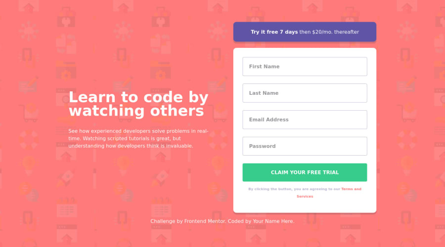 Frontend Mentor Frontend Mentor Intro Component With Signup Form