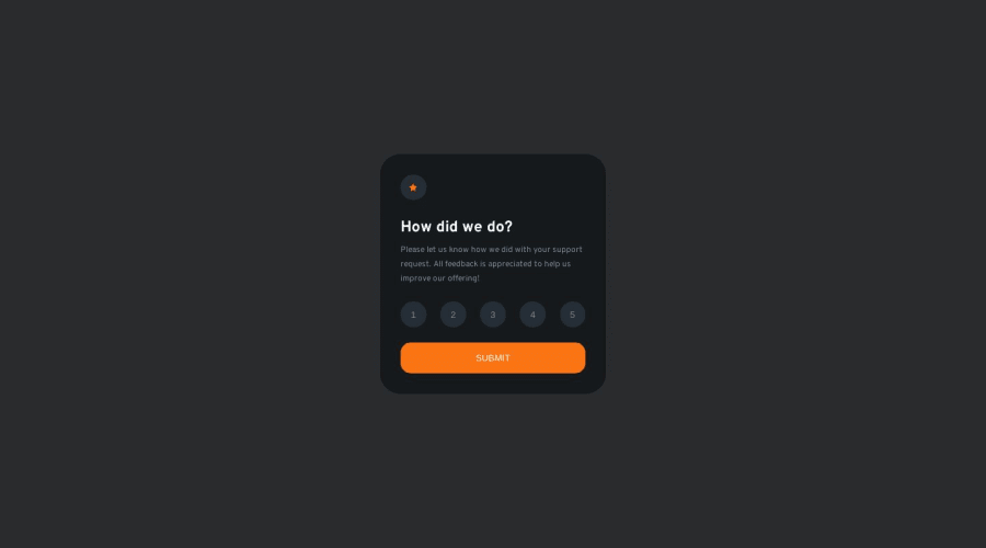 Frontend Mentor Interactive Rating Component Develop In React Html And Css Coding Challenge
