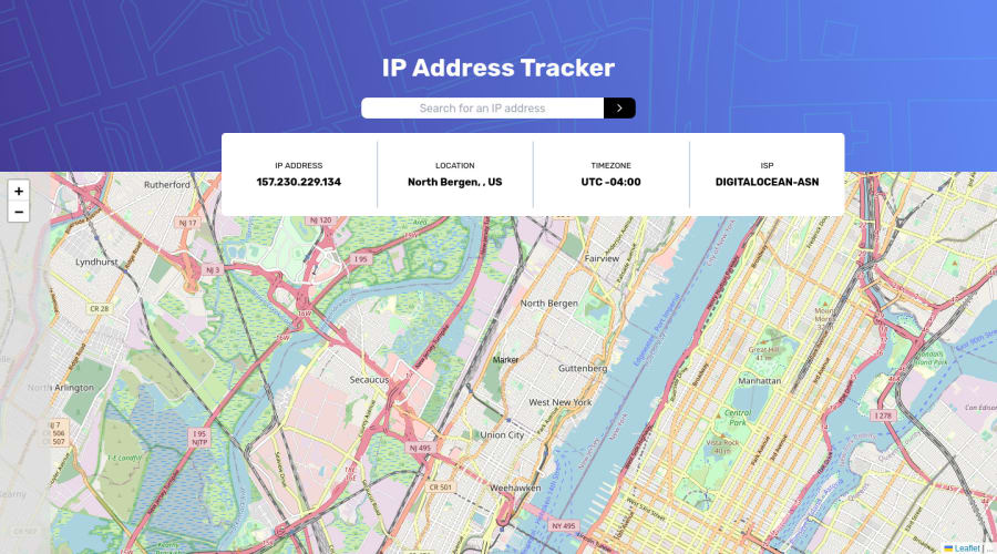 Frontend Mentor Ip Tracker Using Ipify Api Ipapi And Leaflet React Ts Coding Challenge Solution