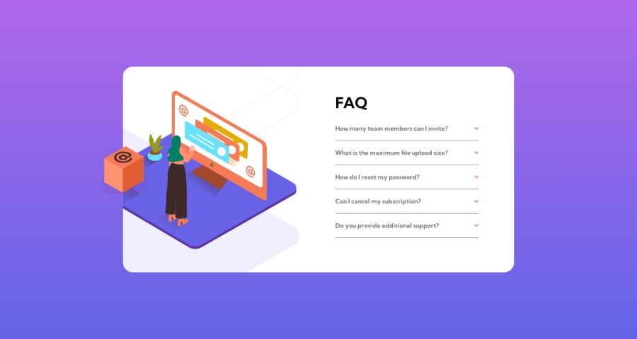Frontend Mentor Responsive Faq Accordion Component Coding Challenge