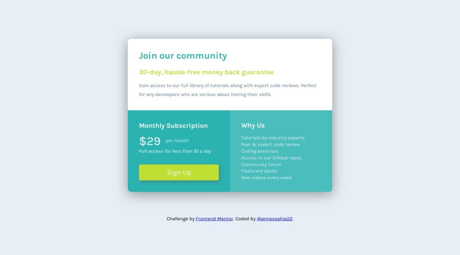 Frontend Mentor Responsive Price Grid Component Using Css Grid And