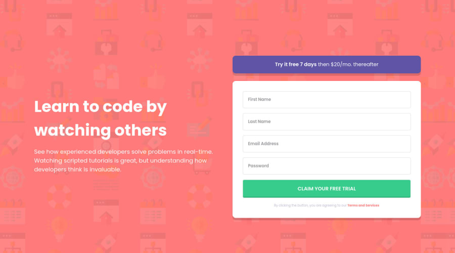 Frontend Mentor Intro Component With Sign Up Form Using Html Css
