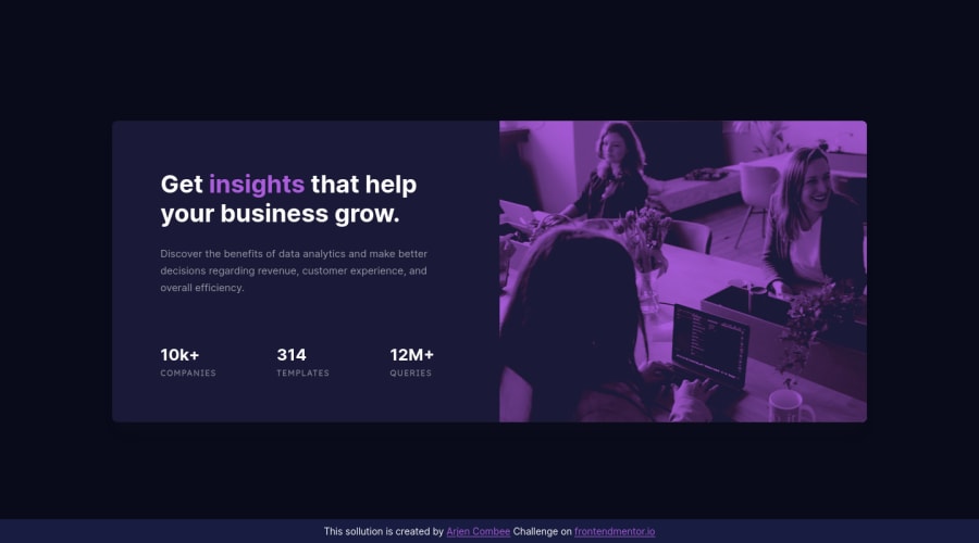 Frontend Mentor Stats Preview Css Grid And Flexbox First Attempt Coding Challenge Solution
