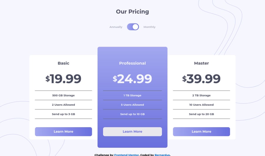 Frontend Mentor | Pricing component with toggle. Vite+ React.Simple ... Frontend Mentor | Pricing component with toggle. Vite+ React.Simple ...