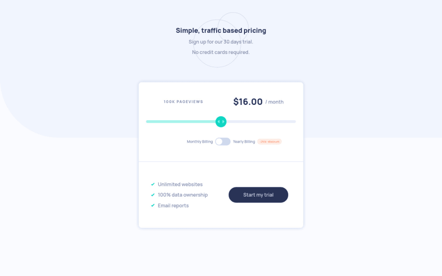 Frontend Mentor Interactive Pricing Component Solution Coding