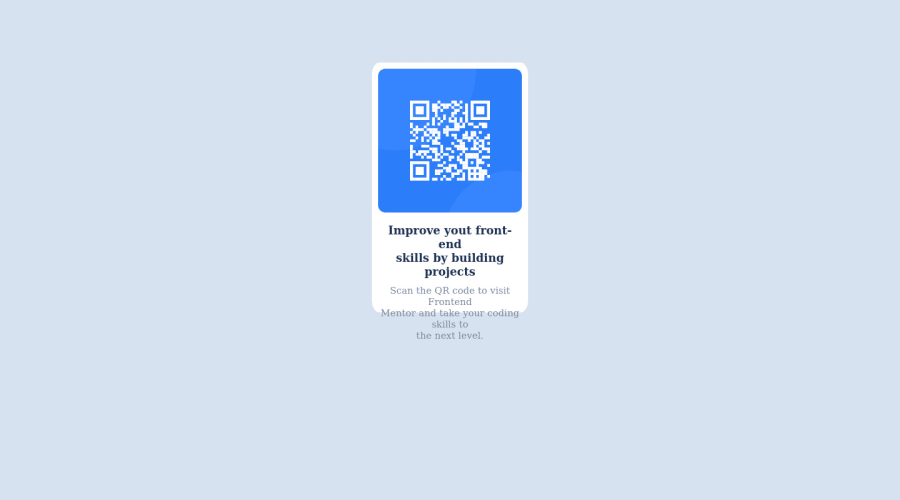 Frontend Mentor Card Qr Code Htmlcss Coding Challenge Solution 8630