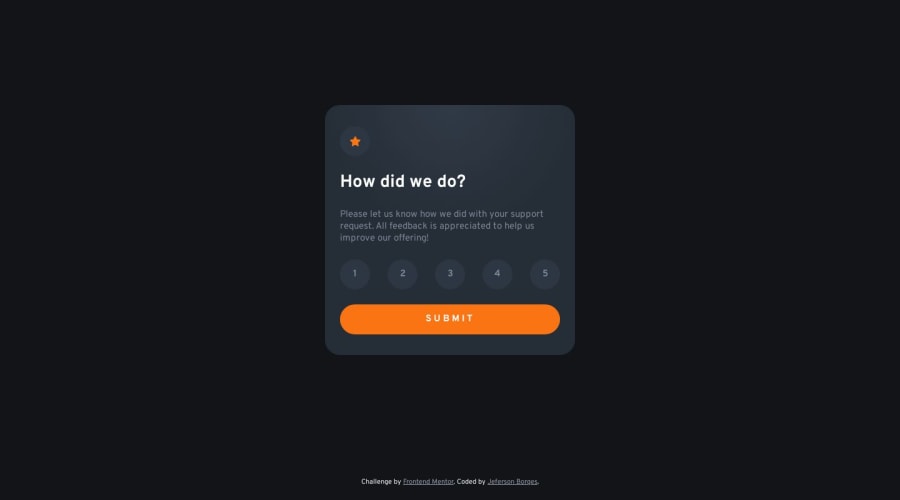 Frontend Mentor Interactive Rating Component Using Sass Css Flexbox And Js Dom Coding