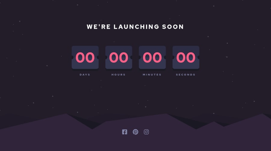 Frontend Mentor Launch Countdown Timer Using Vuejs And Scss Coding Challenge Solution