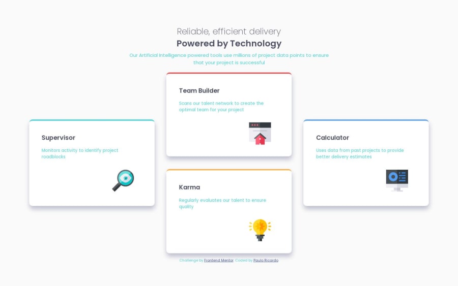 Frontend Mentor | Four card feature section coding challenge solution Frontend Mentor | Four card feature section coding challenge solution