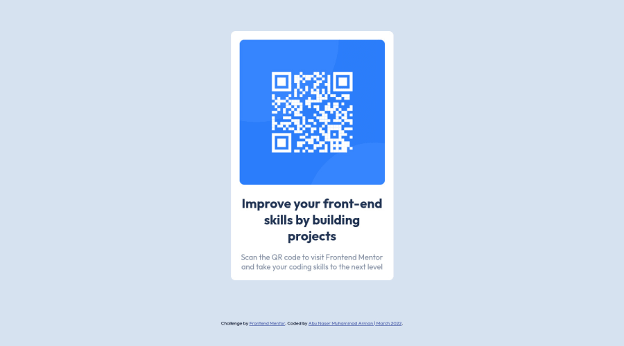 Frontend Mentor Qr Code Component Challenge Using Html And Css Coding