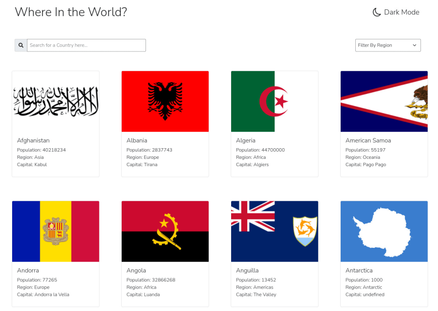 Frontend Mentor Consuming Rest Countries Api Coding Challenge Solution