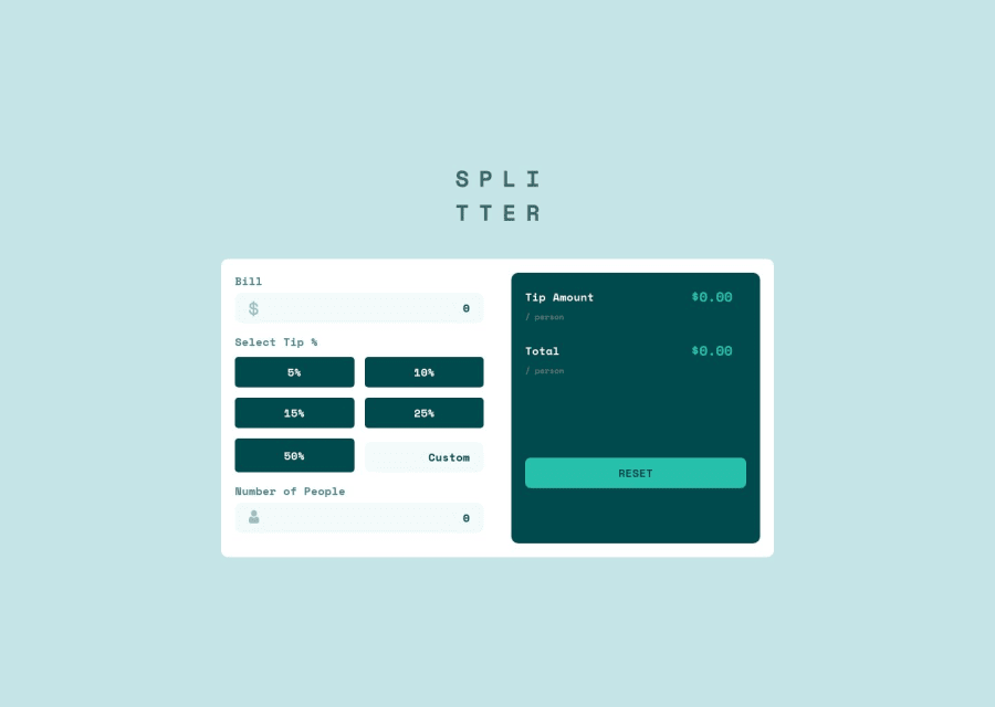 Frontend Mentor Tip Calculator With Reactjs Vite Coding Challenge