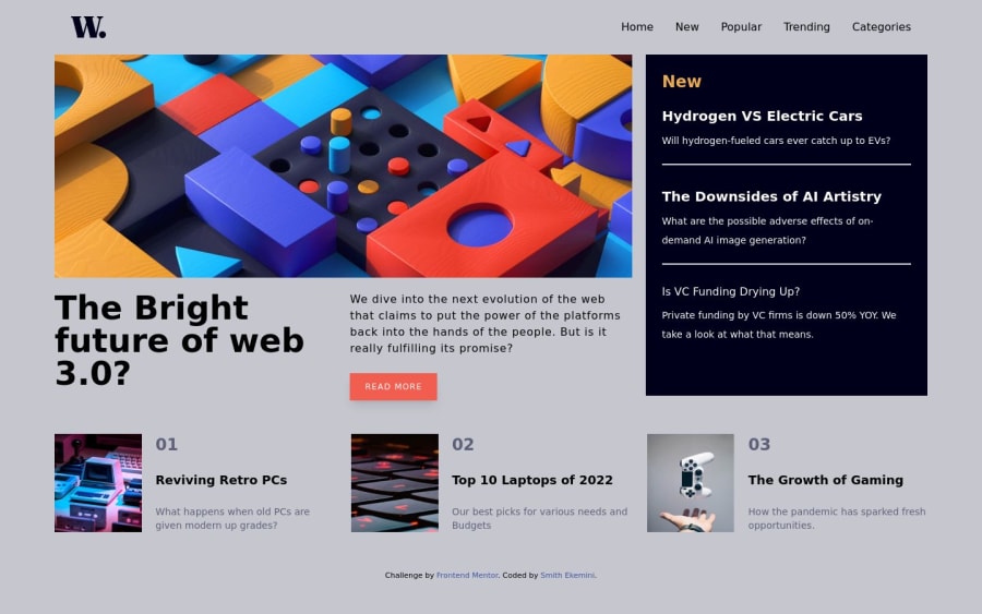 Frontend Mentor Frontend Mentor News Homepage Using Tailwind Css