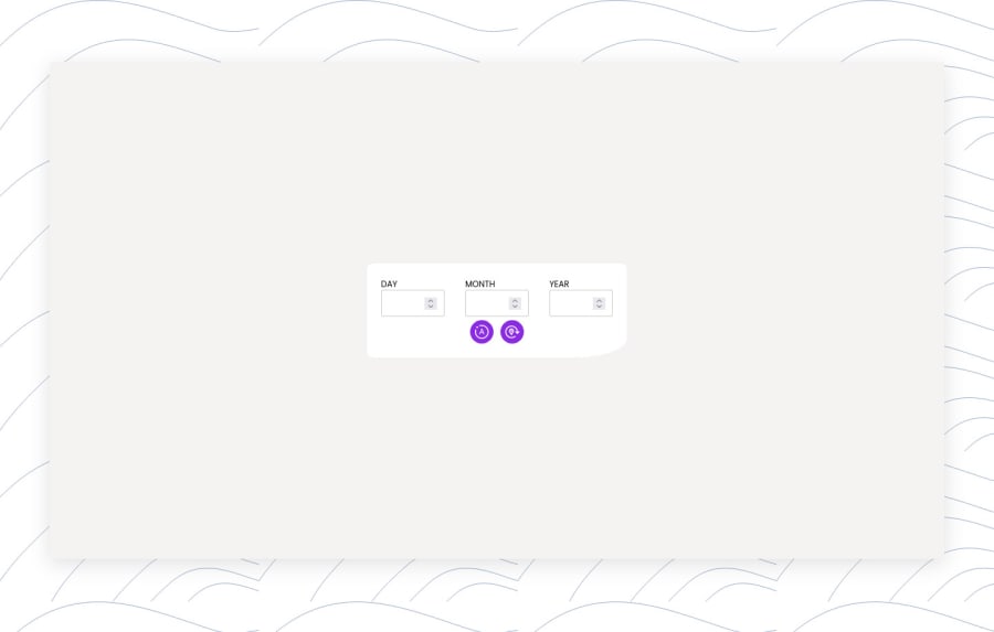 Frontend Mentor Responsive Age Calculator Using Html Cssflexbox And Javascript Coding