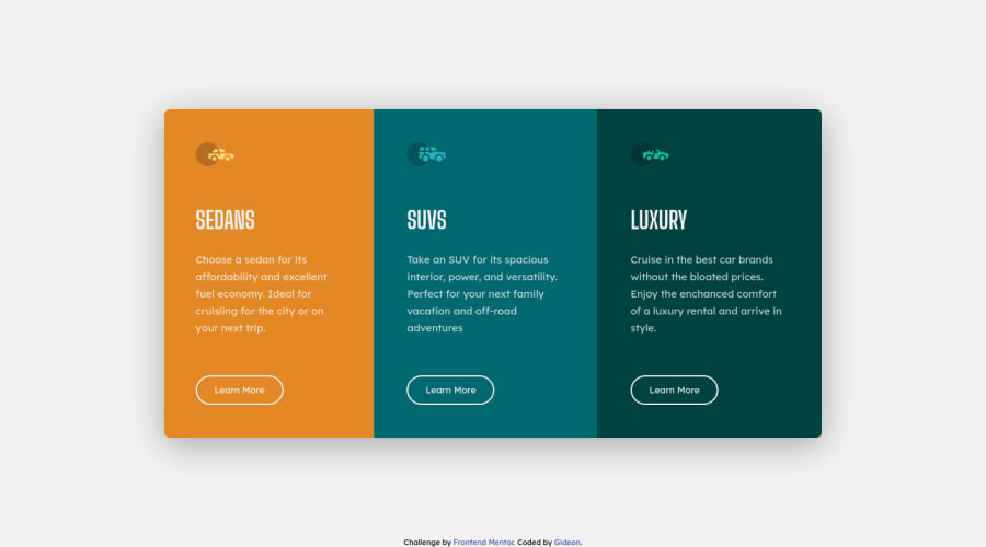 Frontend Mentor 3 Column Preview Card Coding Challenge Solution