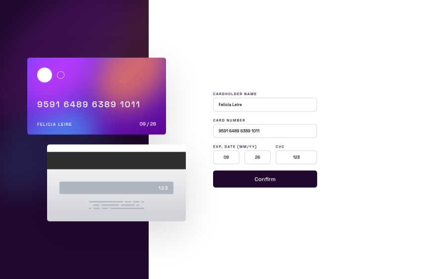 Frontend Mentor Interactive Card Details Form With React Context Api