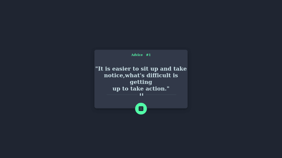 Frontend Mentor Advice Generator With Css Html Javascript And Advice