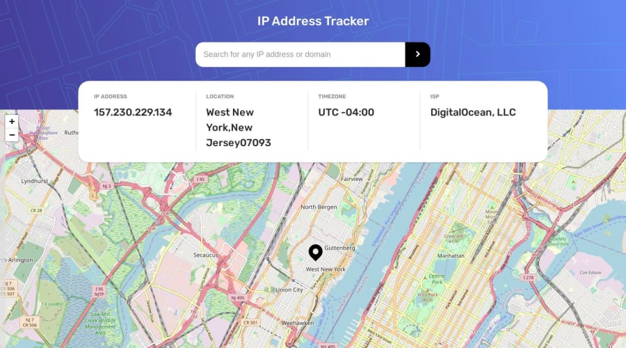 Frontend Mentor Ip Address Tracker Using React Axios Leaflet Js Vite And Css Coding
