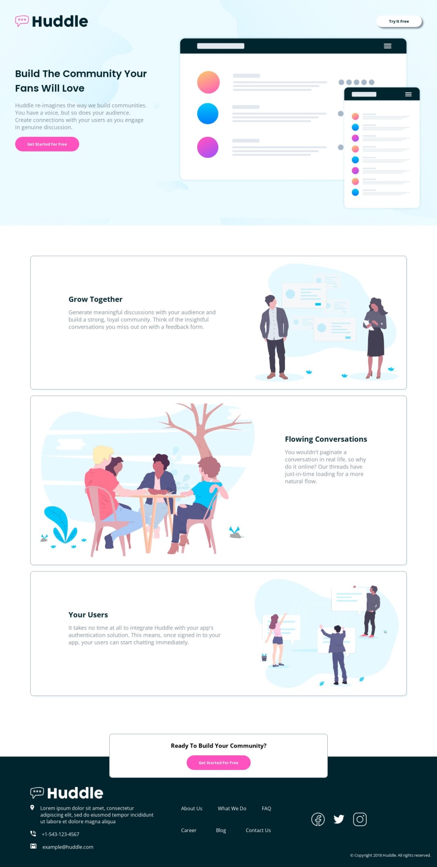 Frontend Mentor | Responsive Huddle Alternating Landing Page coding ... Frontend Mentor | Responsive Huddle Alternating Landing Page coding ...