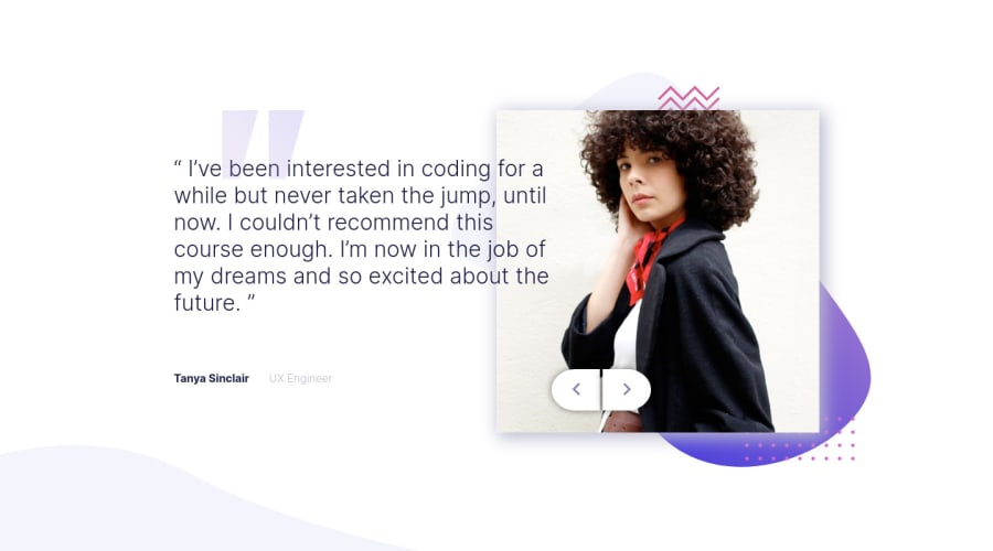 Frontend Mentor Mobile First Responsive Testimonial Slider Using Html