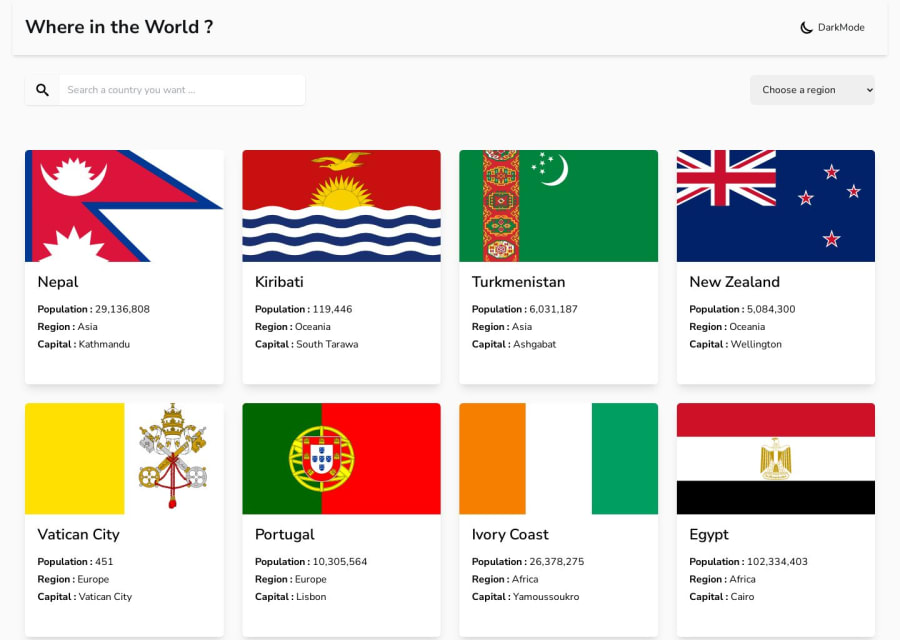 Frontend Mentor Rest Countries Api With Theme Switcher Coding