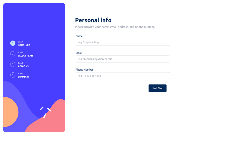 Frontend Mentor Multi Step Form With React Typescript Redux Toolkit And Tailwind Css Coding
