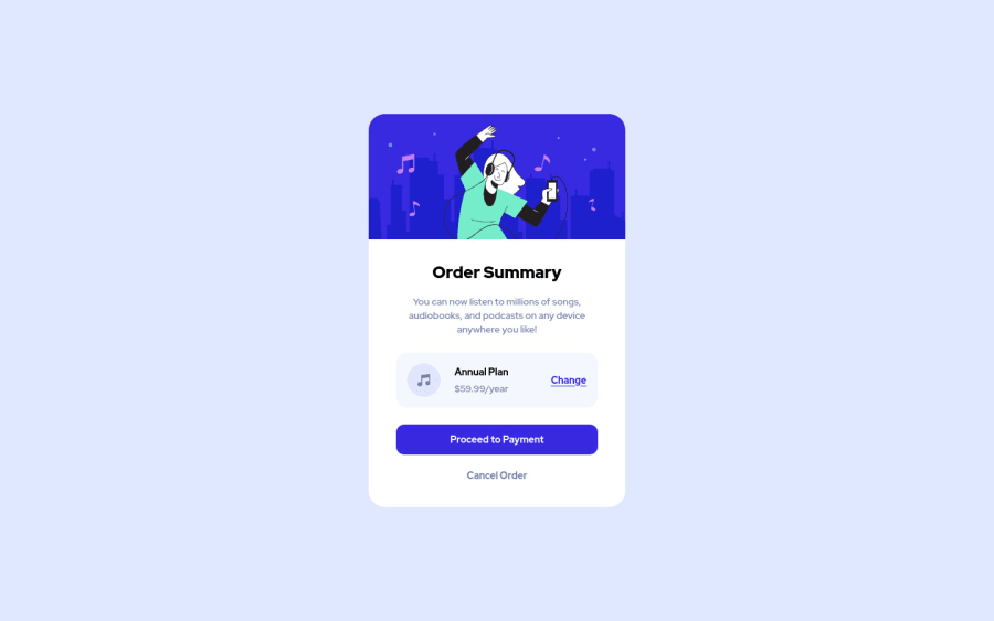 Frontend Mentor Order Summary Component Tailwindcss Coding Challenge Solution