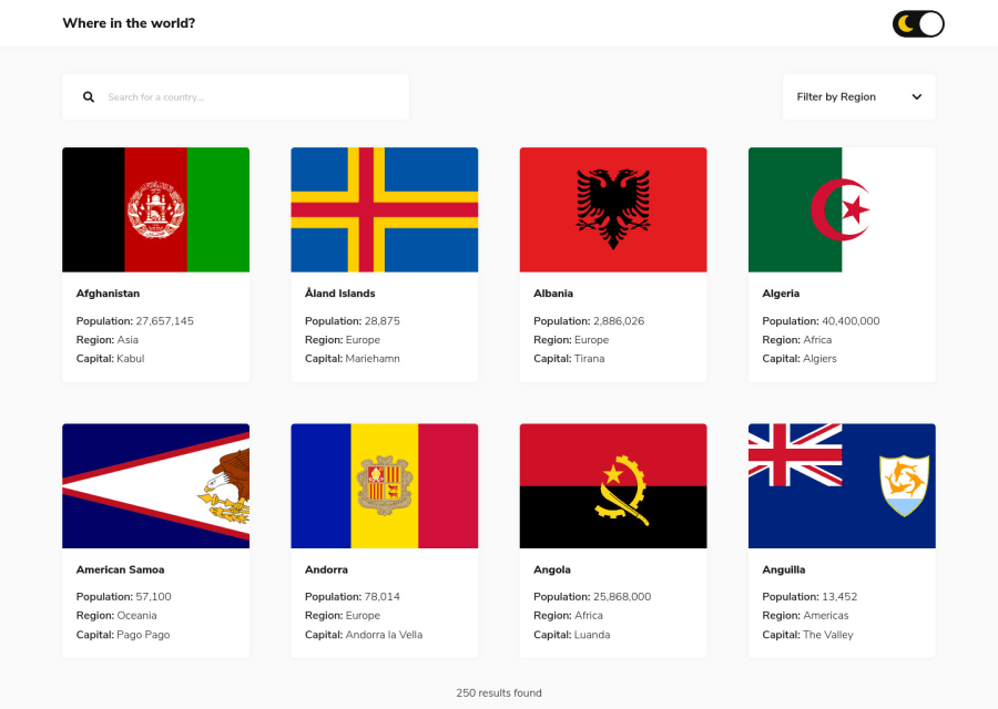 Frontend Mentor Rest Countries Api With Color Theme Switcher Coding