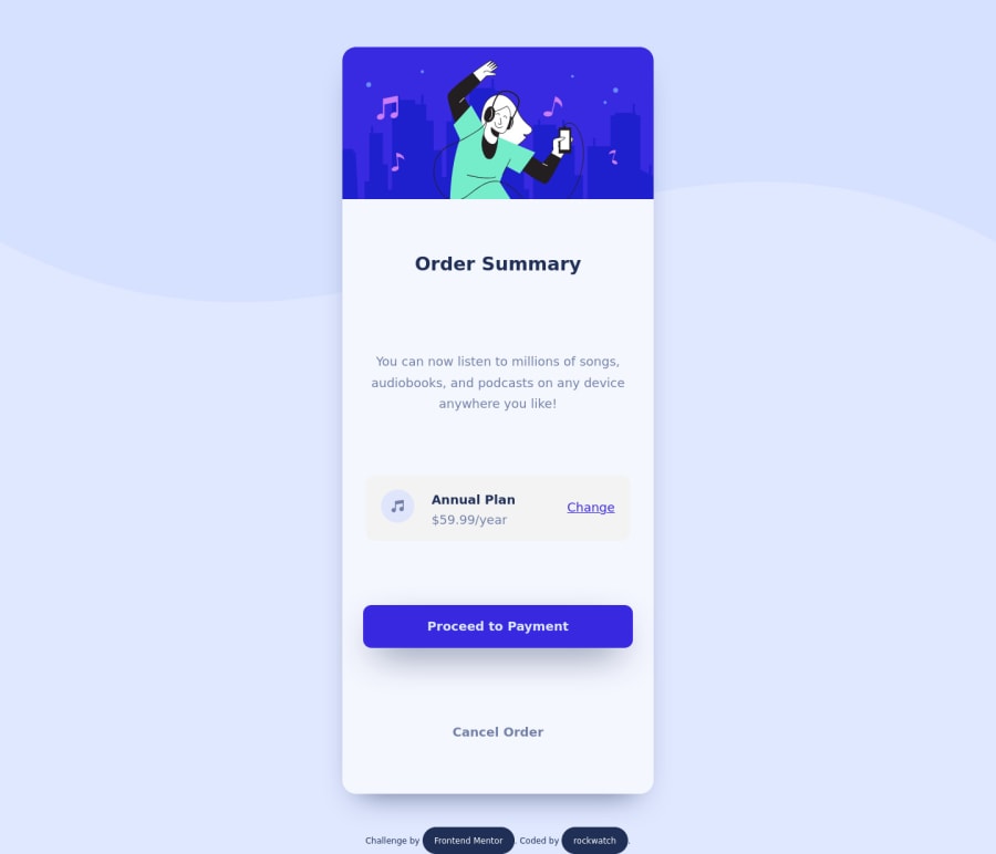 Frontend Mentor Order Summary Using Grid And Flexbox Coding Challenge Solution