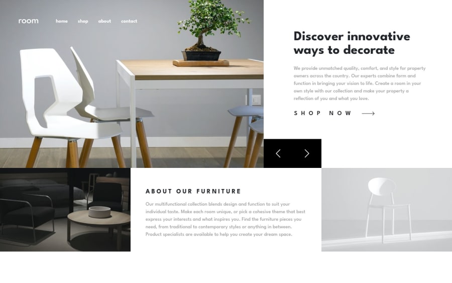 Frontend Mentor Room Homepage Master Using React Bootstrap Coding