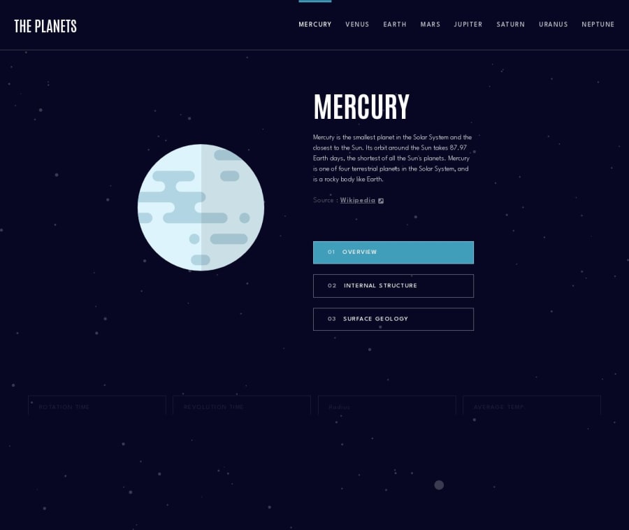 Frontend Mentor Planets Facts Made With Nextjs Typescript Tailwind And Framermotion Coding
