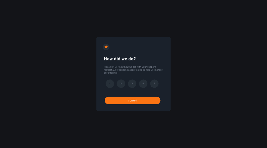 Frontend Mentor Interactive Rating Component Using Html Css And Js