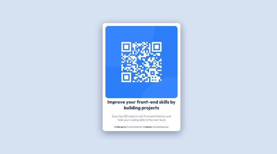 Frontend Mentor Qr Code Component Using Html Css And Flexbox Coding Challenge Solution
