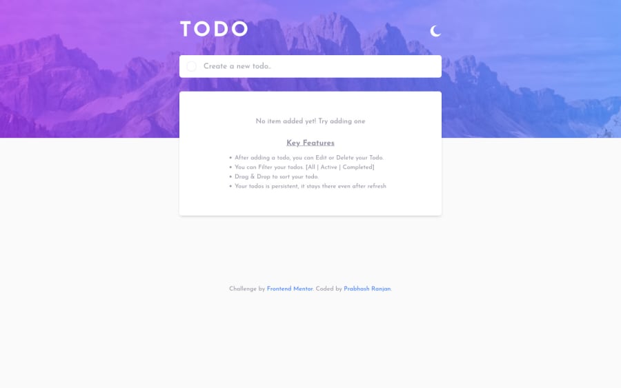 Frontend Mentor Todo With Dark Mode Drag And Drop And Storage Using React And Tailwindcss Coding