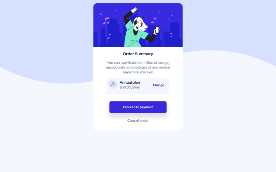 Frontend Mentor Order Summary Component Using Css Flex Coding Challenge Solution