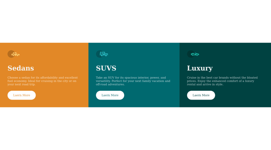 Frontend Mentor 3column Preview Card Coding Challenge Solution