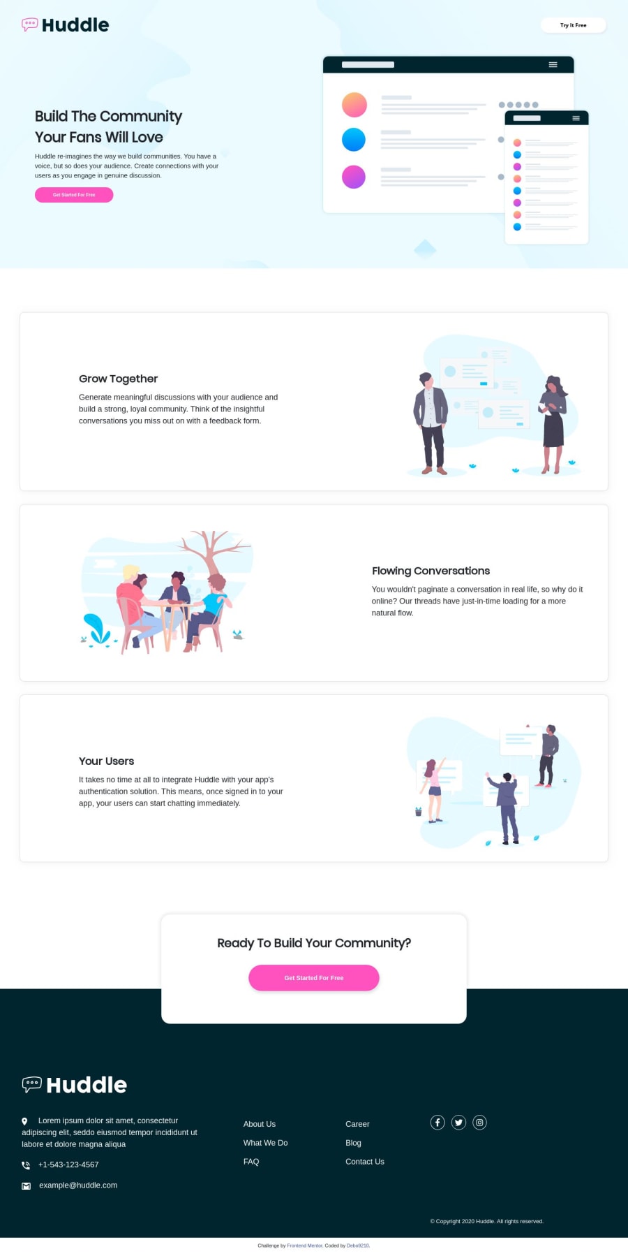 Frontend Mentor Built Using Html Css And Bootstrap Coding Challenge Solution
