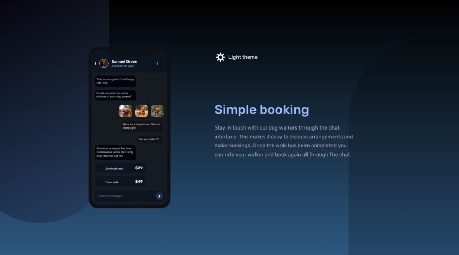 Frontend Mentor 👨💻 Chat App Illustration With Html Css Js Dark Light Theme Coding