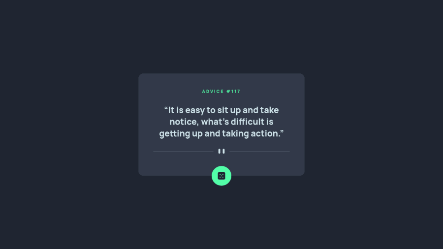 Frontend Mentor Advice Generator App Coding Challenge Solution