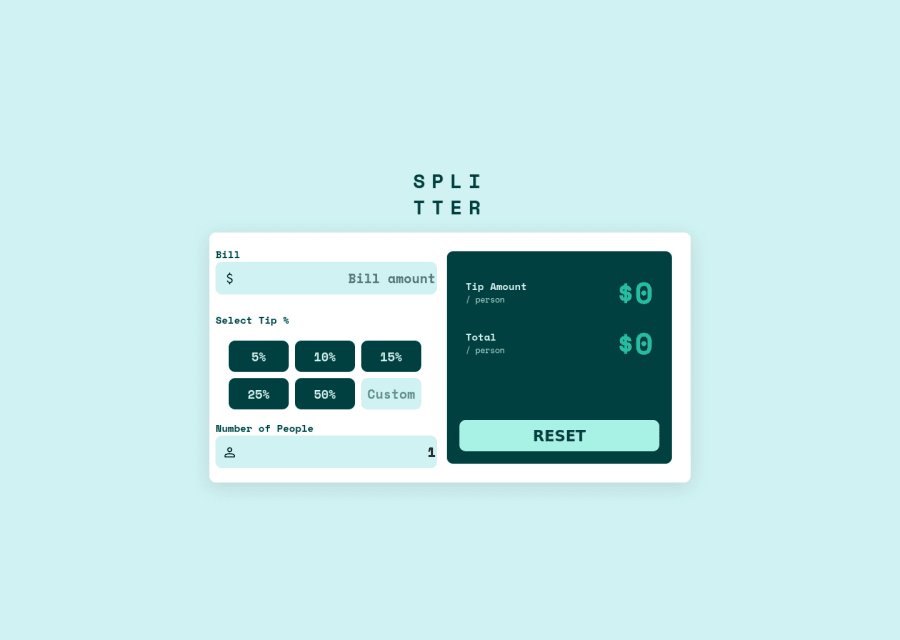 Frontend Mentor Splitter Ang Coding Challenge Solution