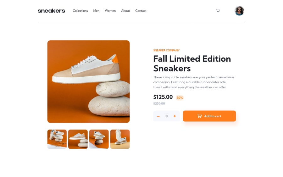 Frontend Mentor Ecommerce Product Page Coding Challenge Solution