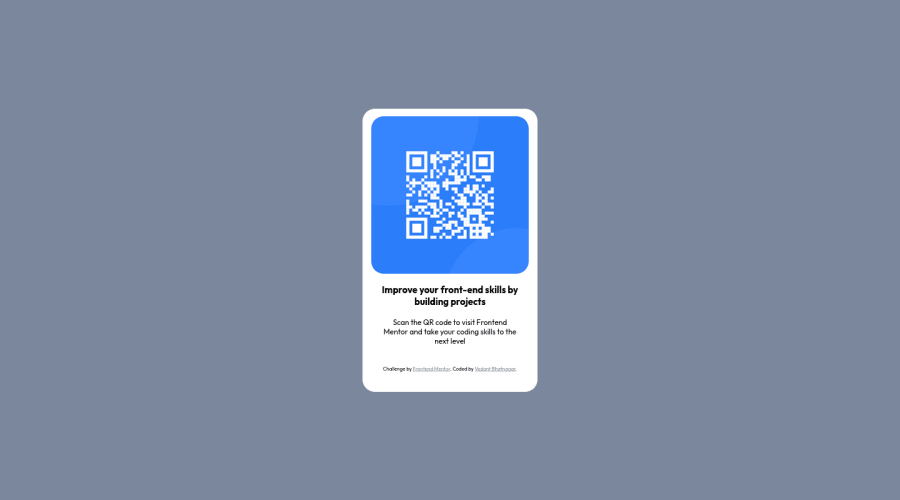 Frontend Mentor Qr Code Component Using Css Coding Challenge Solution
