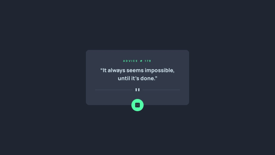 Frontend Mentor Advice Generator Using Reactjs Gatsbyjs Axios And