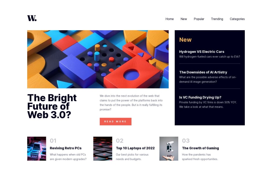 Frontend Mentor News Homepage Using Nextjs Coding Challenge Solution