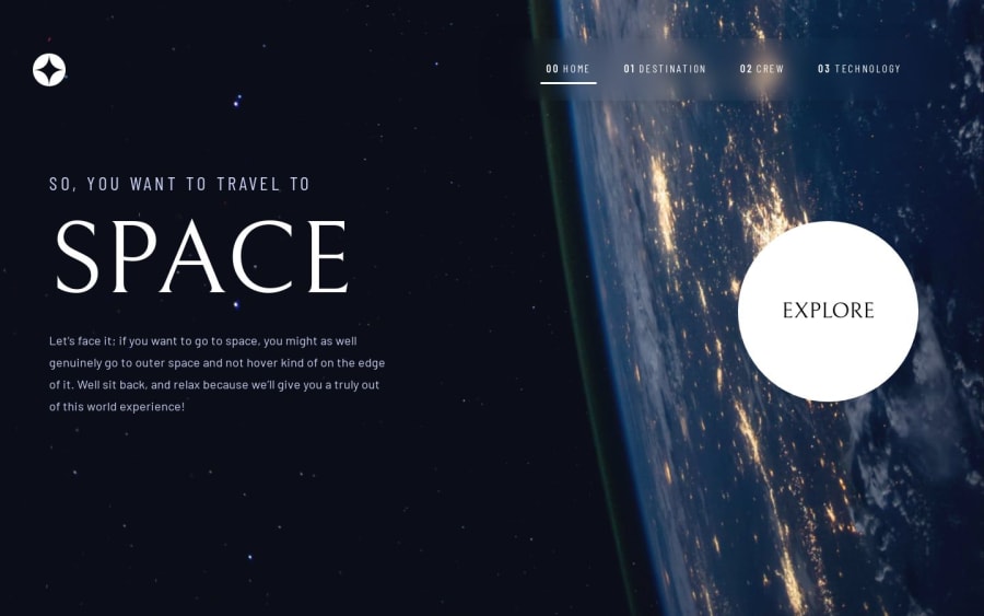 Frontend Mentor Space Tourism Website Coding Challenge Solution