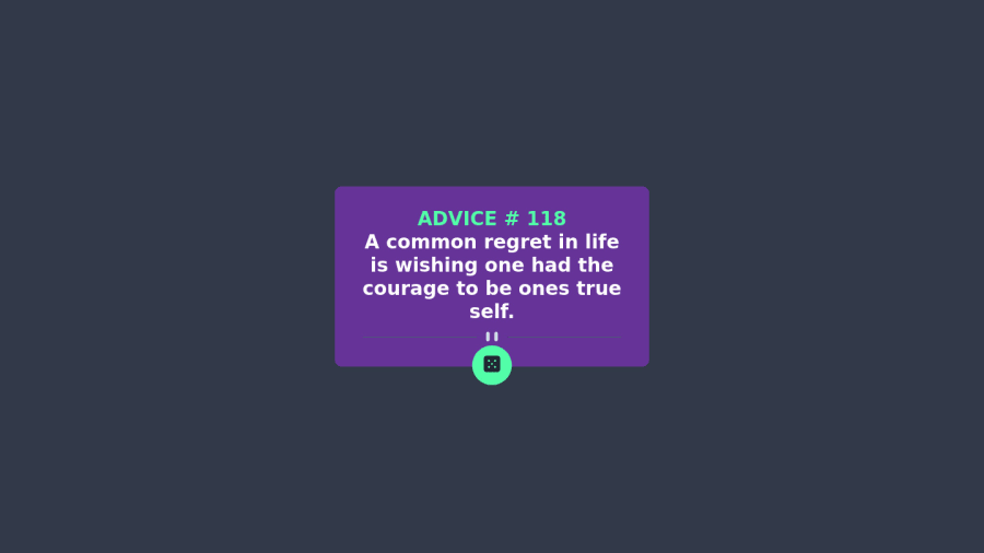 Frontend Mentor Advice Generator Using Html Css Javascript Coding Challenge Solution
