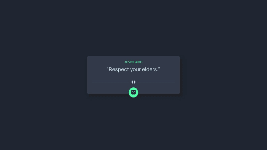 Frontend Mentor Advice Generator App Using Api Coding Challenge Solution