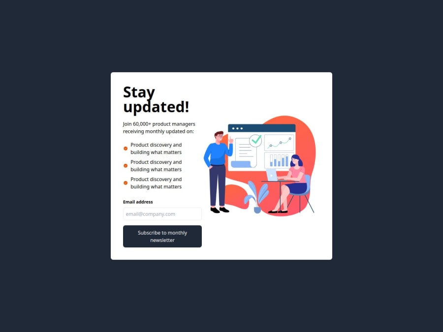 Frontend Mentor Frontendmentor Challenge Newsletter Sign Up Coding