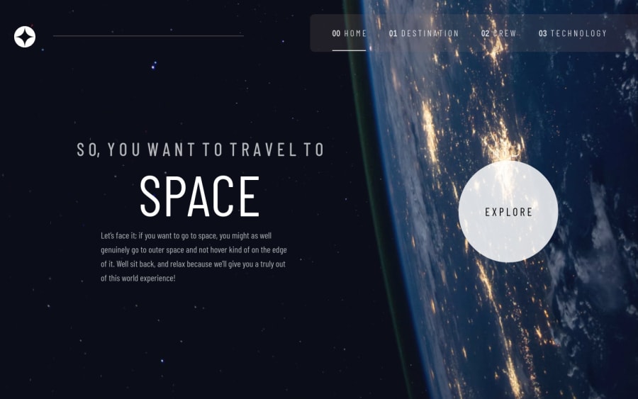 Frontend Mentor Space Tourism Application Using Angular Coding