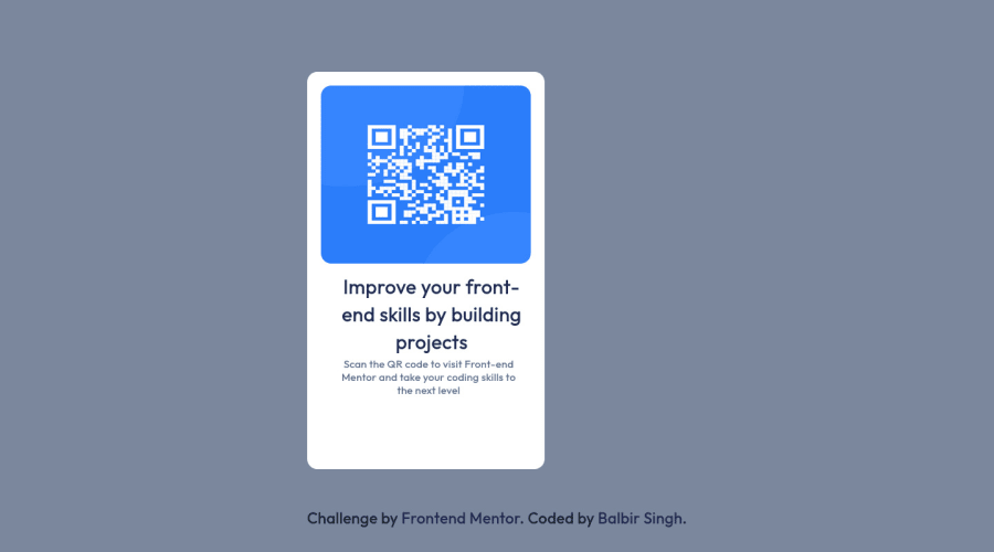 Frontend Mentor Qr Code Using Css Flex Coding Challenge Solution